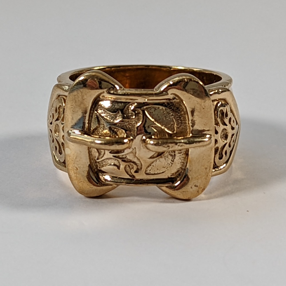 Pre-owned 9ct Gold Double Buckle Ring - Own4Less